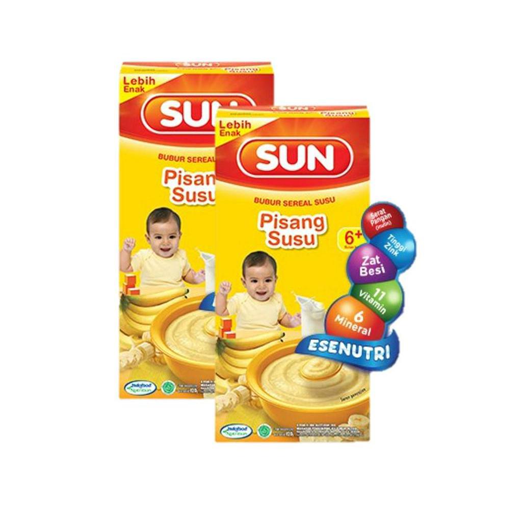 Jual SUN Bubur Sereal Susu Pisang 120 g Box x2 | Shopee Indonesia