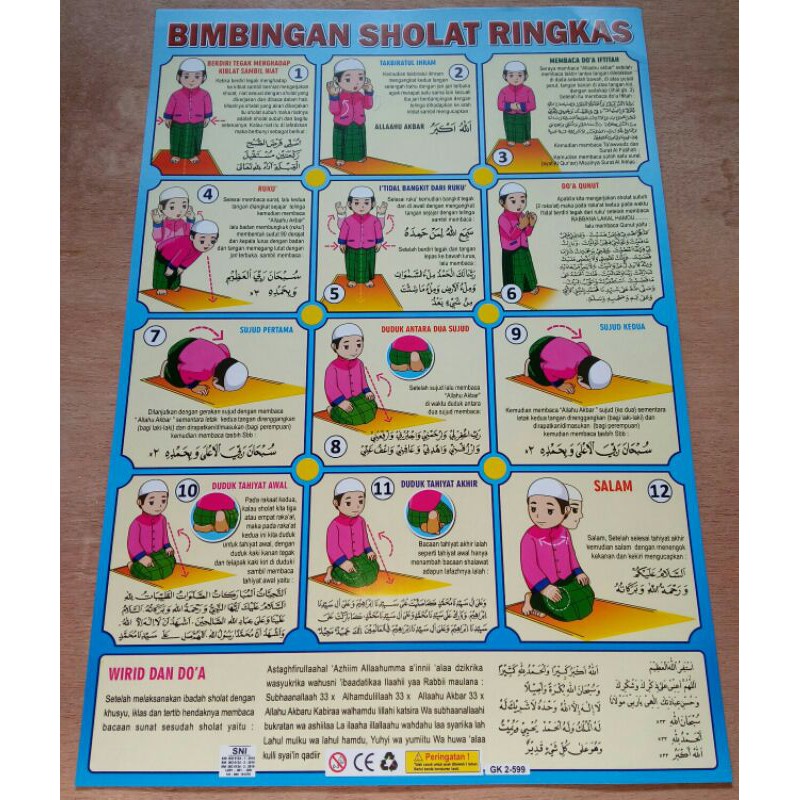 Jual POSTER BELAJAR CARA SHOLAT | Shopee Indonesia
