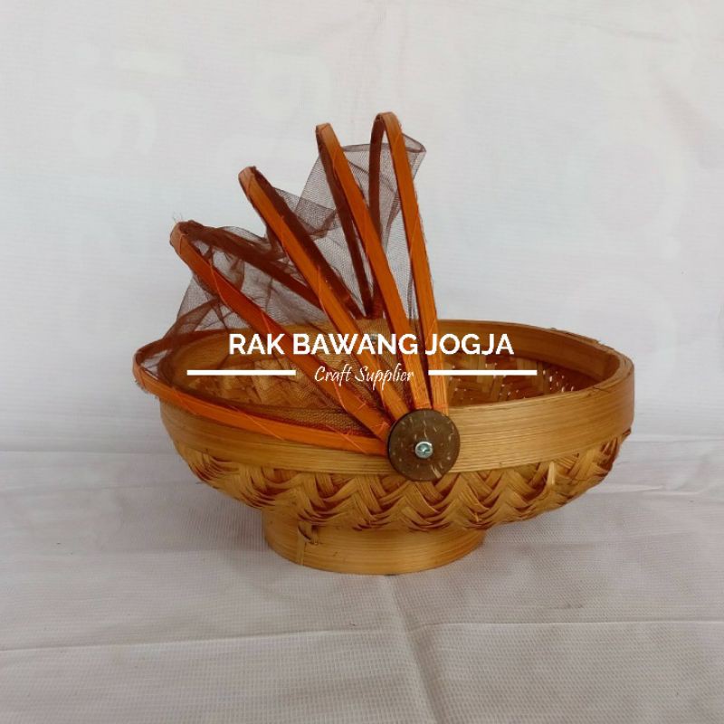 Jual Tudung saji / wadah parsel buah / tempat hantaran anyaman bambu ...