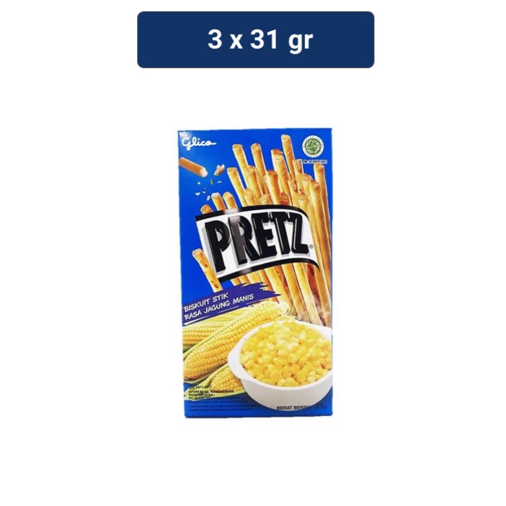 Jual Glico Pretz Biskuit Sweet Corn 3 x 31 gr | Shopee Indonesia