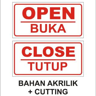 Jual BUKA TUTUP / OPEN CLOSE Akrilik | Shopee Indonesia