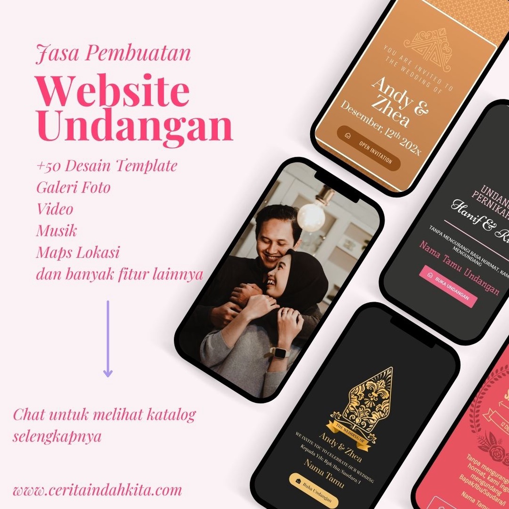 Jual Undangan Digital Paket Undangan Online Undangan Website Wedding ...