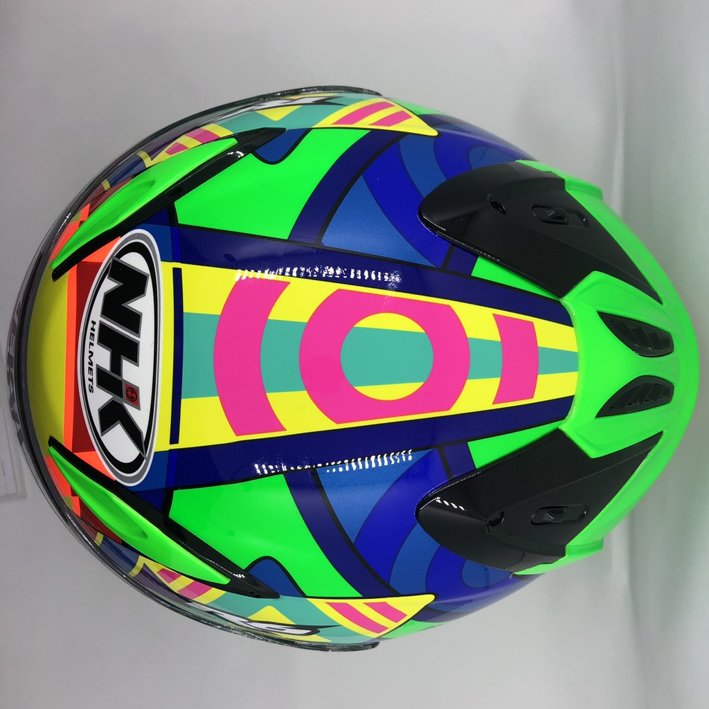 Jual GOYANG HARGA;; Helm NHK R6 Motif Pigment Green Fluorecent Hijau ...