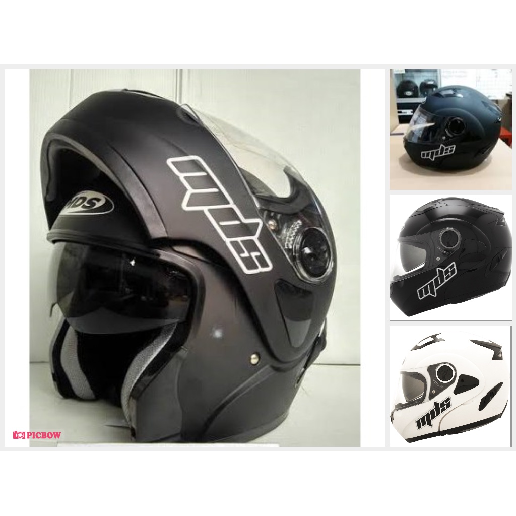 Jual HELM MDS PRO RIDER SOLID / MODULAR 3 PILIHAN WARNA / FULLFACE ...