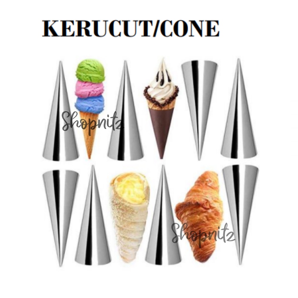 Jual Cetakan Kue Cum Cum Room Horn Corong Puff Pastry Croisant Roti ...