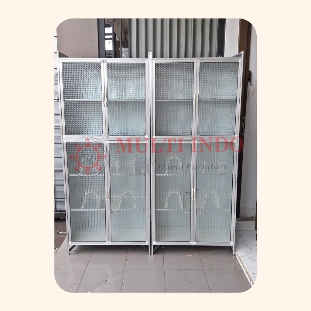 Jual Lemari / Rak Piring Aluminium Full Box Samping Plat 2 Pintu ...