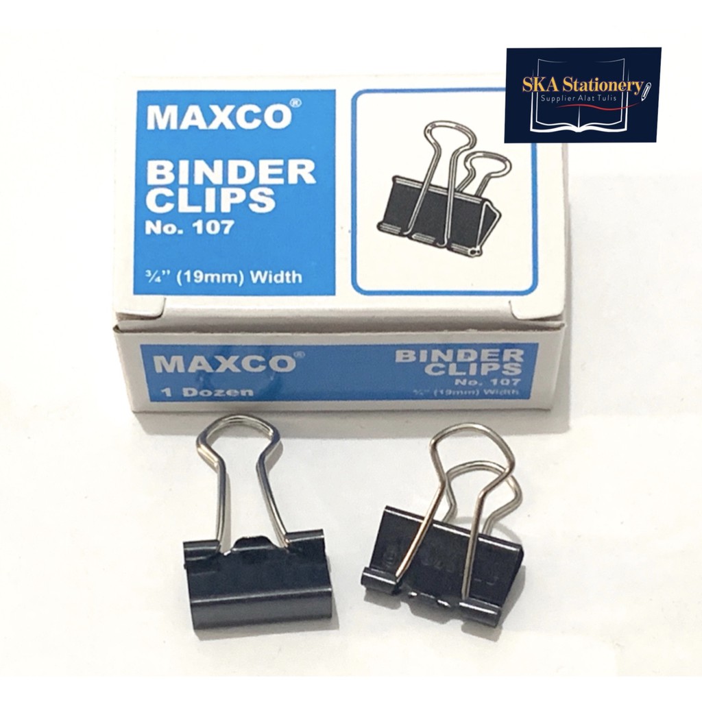 Jual Binder Clip/Klip Hitam/Klip Kertas No 107 (Lusin) | Shopee Indonesia
