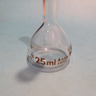 Jual LABU UKUR 25ML LABU VOLUMETRI PP STOPPER IWAKI PYREX TUTUP PLASTIK ...