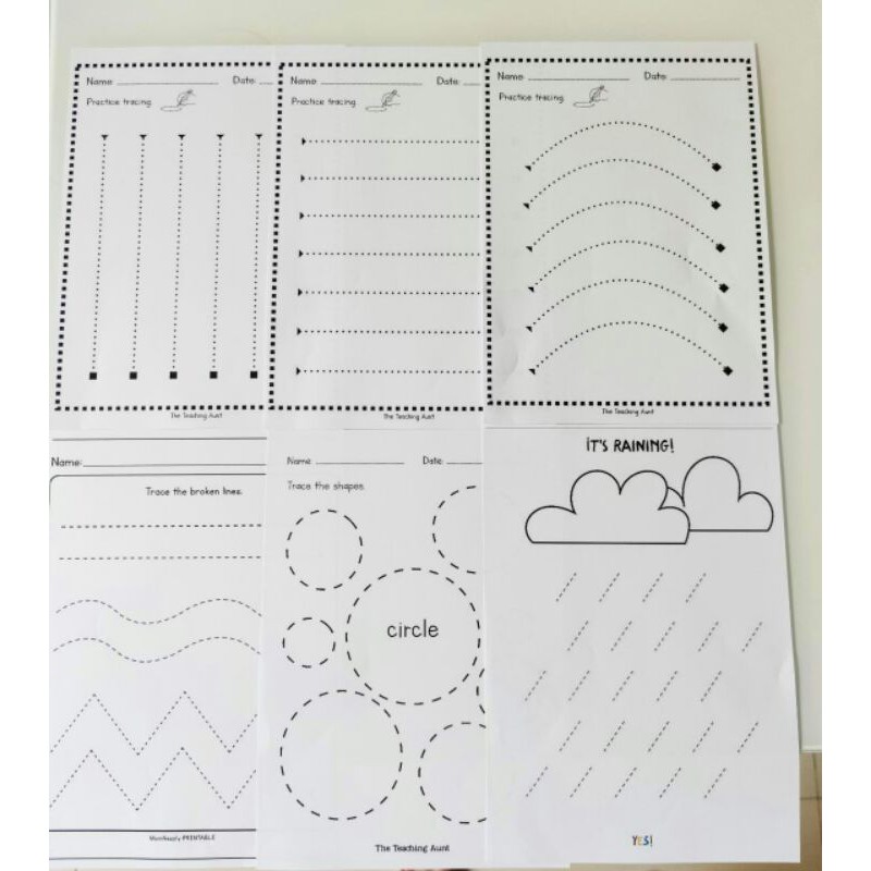 Jual Tracing activity, worksheet tracing anak, Print tracing anak ...
