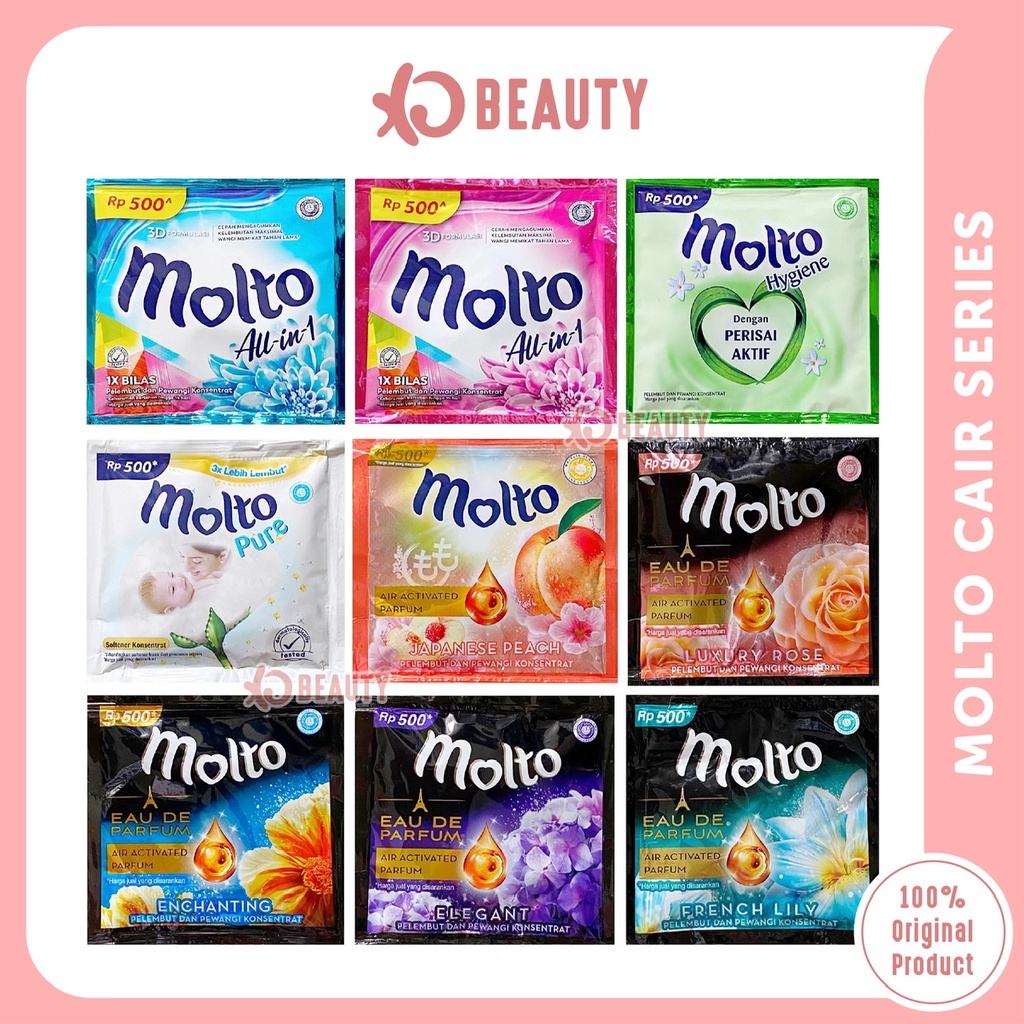 Jual Molto Pewangi Sachet 500 Isi 6 Sachet x 10ml Renceng | Shopee ...