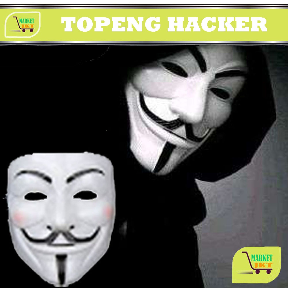 Jual MASK - TOPENG HACKER - COSPLAY - ANONYMOUS - HALLOWEEN - VENDETTA ...