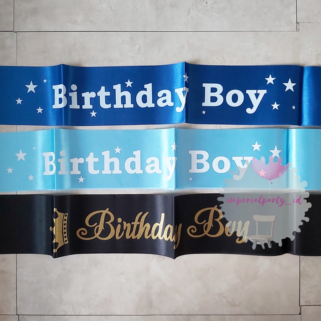 Jual Sash Selempang HBD Ultah Happy Birthday Boy | Shopee Indonesia