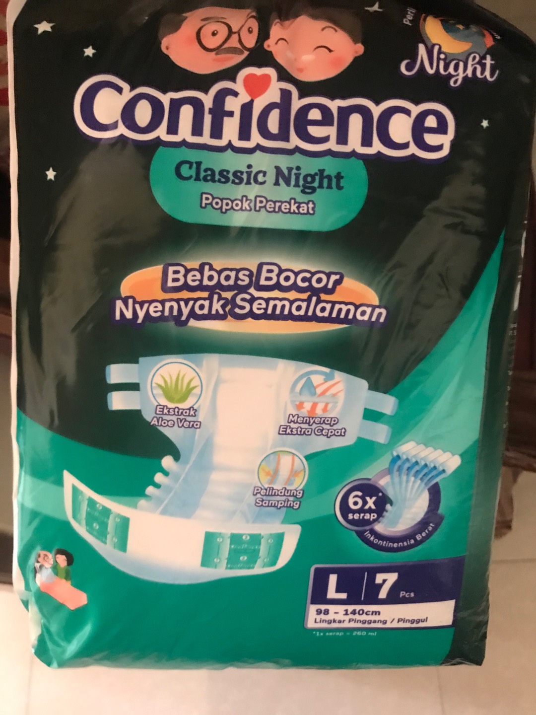 Confidence night adult diapers M8, L7 | Shopee Indonesia