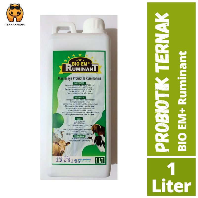 Jual Probiotik Cair Ternak BIO EM+ 1 Liter Ruminant - probiotik sapi ...