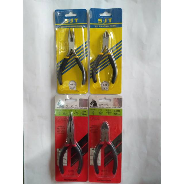 TANG MINI POTONG & RUNCING / TANG POTONG KABEL / TANG LANCIP 4,5" SJT ...
