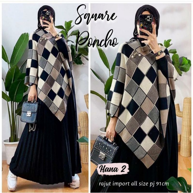 Jual Square poncho / Poncho rajut | Shopee Indonesia