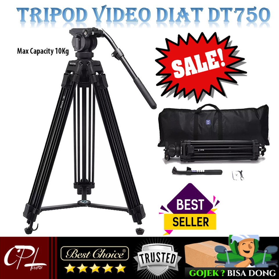 Jual Tripod Diat DT750 DT 750 DT-750 Video Design Professional | Shopee ...