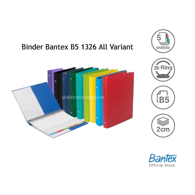 Jual Binder Bantex 1326 ukuran B5 26 holes 25 mm Binder O Ring Metal ...