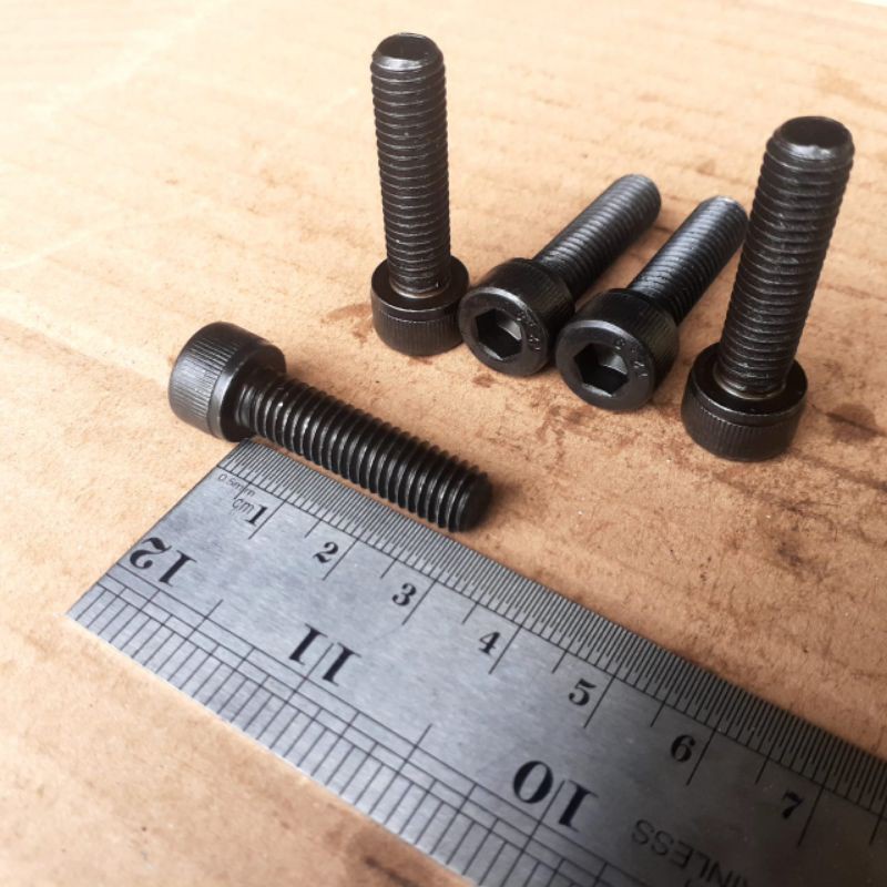 Jual BAUT L BAJA M8 X 30 / BAUT L M8 X 30 / BAUT L M8X30 BAJA HITAM / BAUT M8 / BAUT 13 KUNCI L6 ...