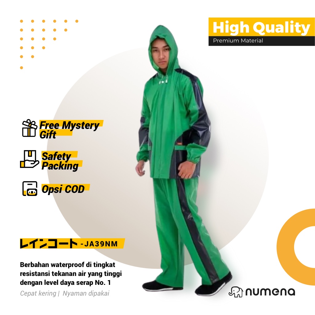 Jual Jas Hujan Setelan Karet Hijau / Jaket Pria Wanita JUMBO Big Size ...