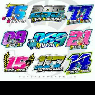Jual Stiker nomor balap Indonesia|Shopee Indonesia