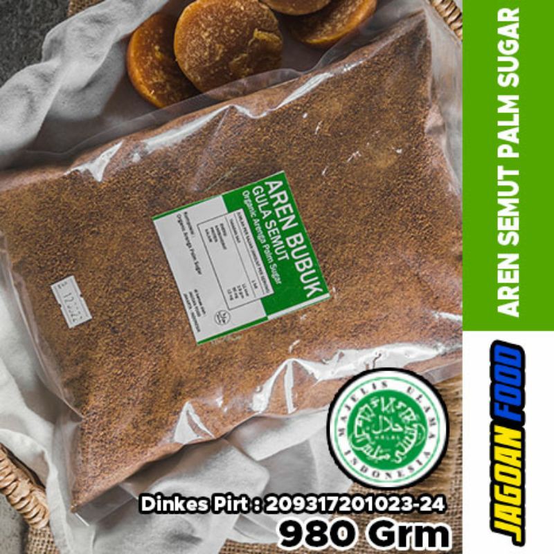Jual 1000GRM / 1 KG GULA AREN BUBUK ORGANIK GULA SEMUT PALM SUGAR GRADE ...