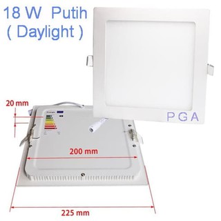 Jual Lampu Led Panel Kotak 18W Putih Daylight / Downlight Tipis Kotak ...