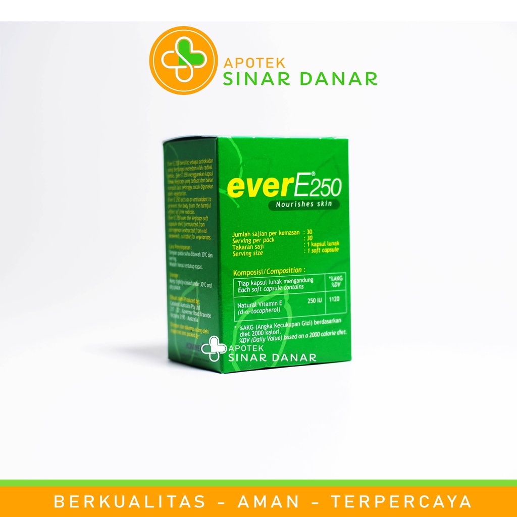 Jual EVER E 250 IU(1 BOTOL ISI 30 SOFT CAPSULE) | Shopee Indonesia