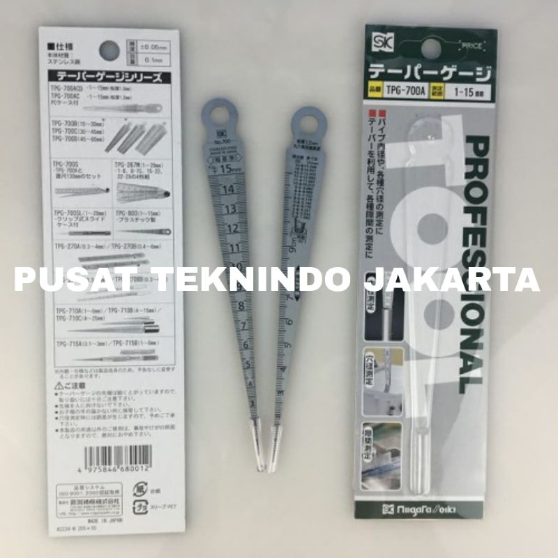 Jual NIIGATA SEIKI SK TAPER GAUGE TYPE TPG-700A 1-15MM JAPAN ORIGINAL ...