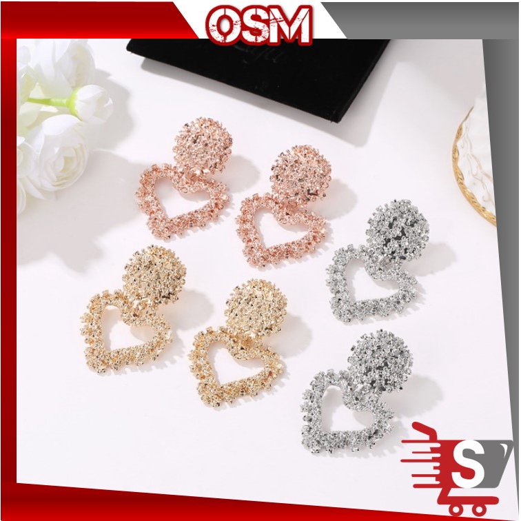 OSM - F641 Anting Ala Korea Bentuk Love / Anting Paduan Love Anting ...