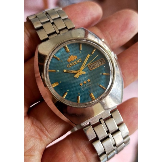 Jual Jam Tangan Orient Triple Star Automatic Japan Vintage Blue Honey ...