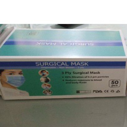 Jual masker 3 ply earloop isi 50 pcs per box | Shopee Indonesia