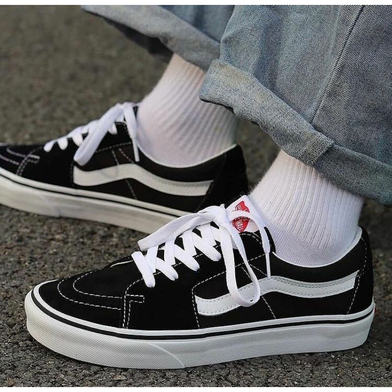 Jual Vans Sk8 Low Black White | Shopee Indonesia