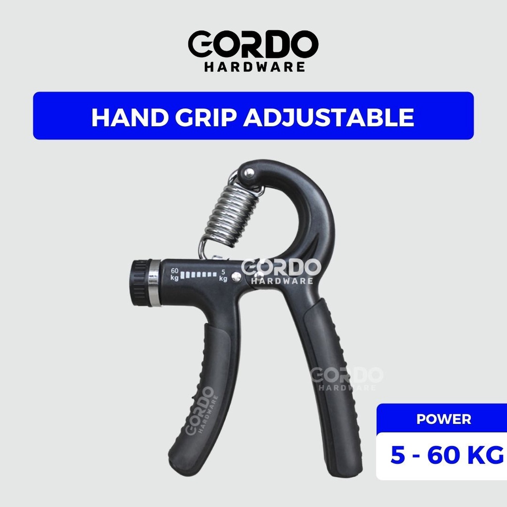 Jual HAND GRIP/HANDGRIP ADJUSTABLE 5-60 KG ALAT LATIHAN OTOT/PENGUAT ...