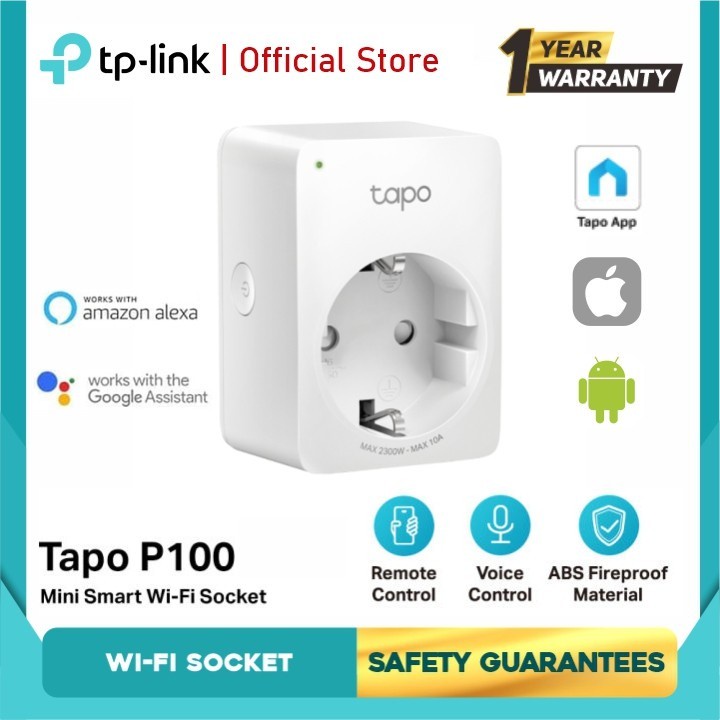 Jual TP-LINK Tapo P100 Stop Kontak Pintar Wifi Mini Smart Plug WiFi ...