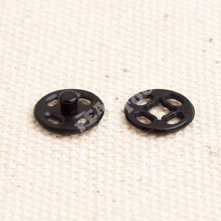 Jual ( 12 pasang ) Kancing cetek / cetet / jepret plastik hitam 1cm ...