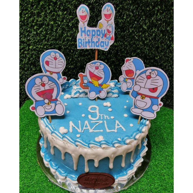 Jual Topper Hiasan Kue Ulang Tahun Happy Birthday Doraemon Indonesia ...