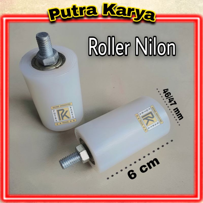 Jual Roda Nilon Roller Besar Ukuran 46/47mm, Bearing Pintu Pagar Besi ...