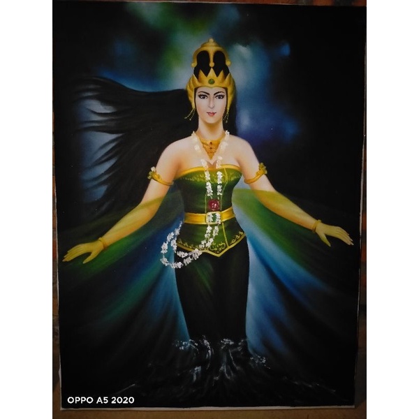 Jual Lukisan Nyi Roro Kidul Lukisan Kanvas Ratu Pantai Selatan Lukisan