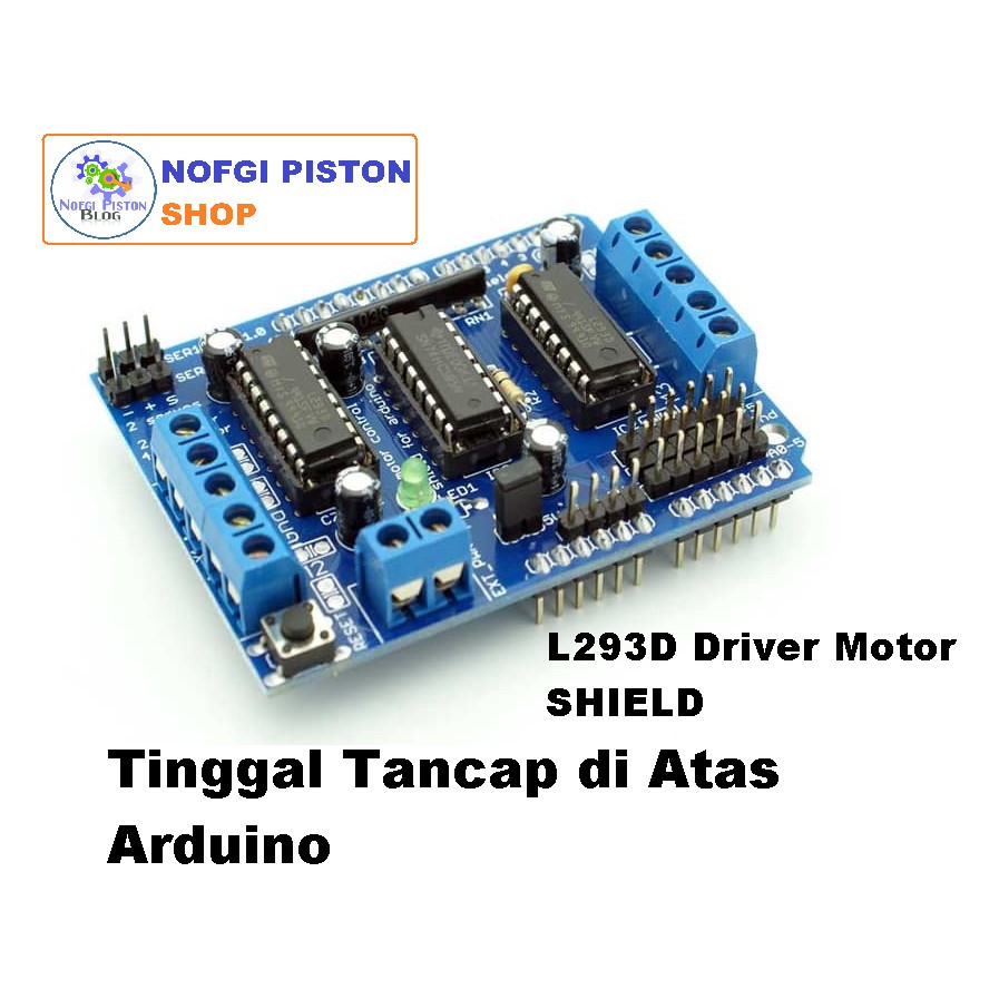 Jual Driver Motor SHIELD L293D (4 Motor, 2 Servo, can use PWM) | Shopee ...