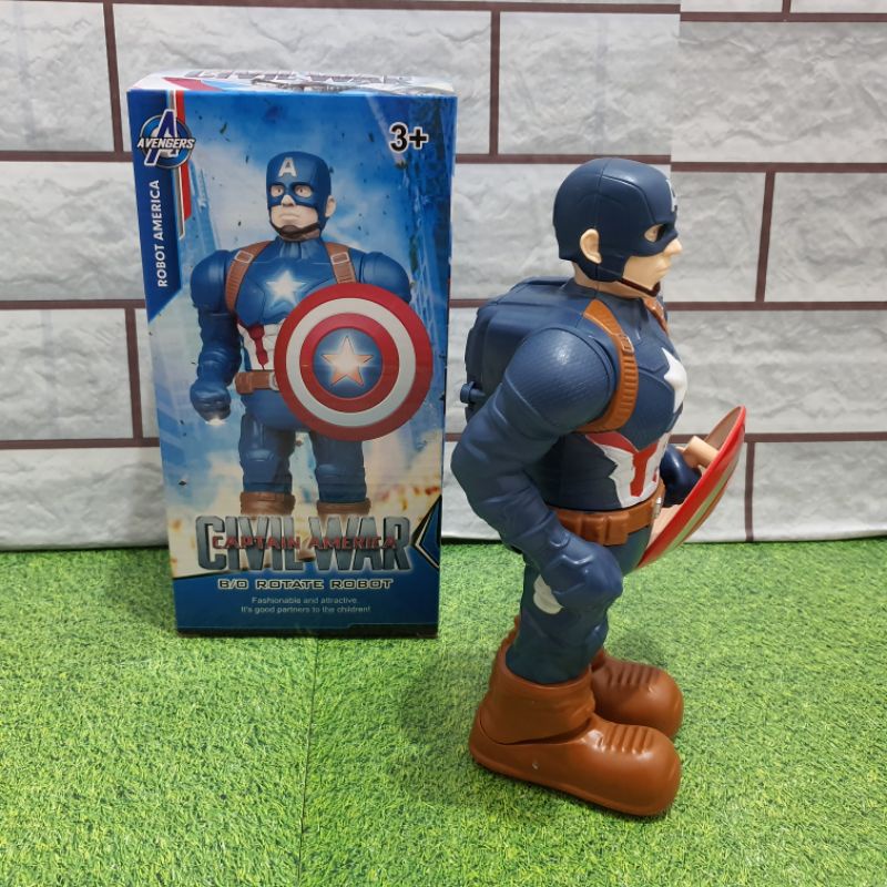 Jual MAINAN ROBOT CAPTAIN AMERIKA BISA JALAN DAN BUNYI ANAK EDUKATIF ...