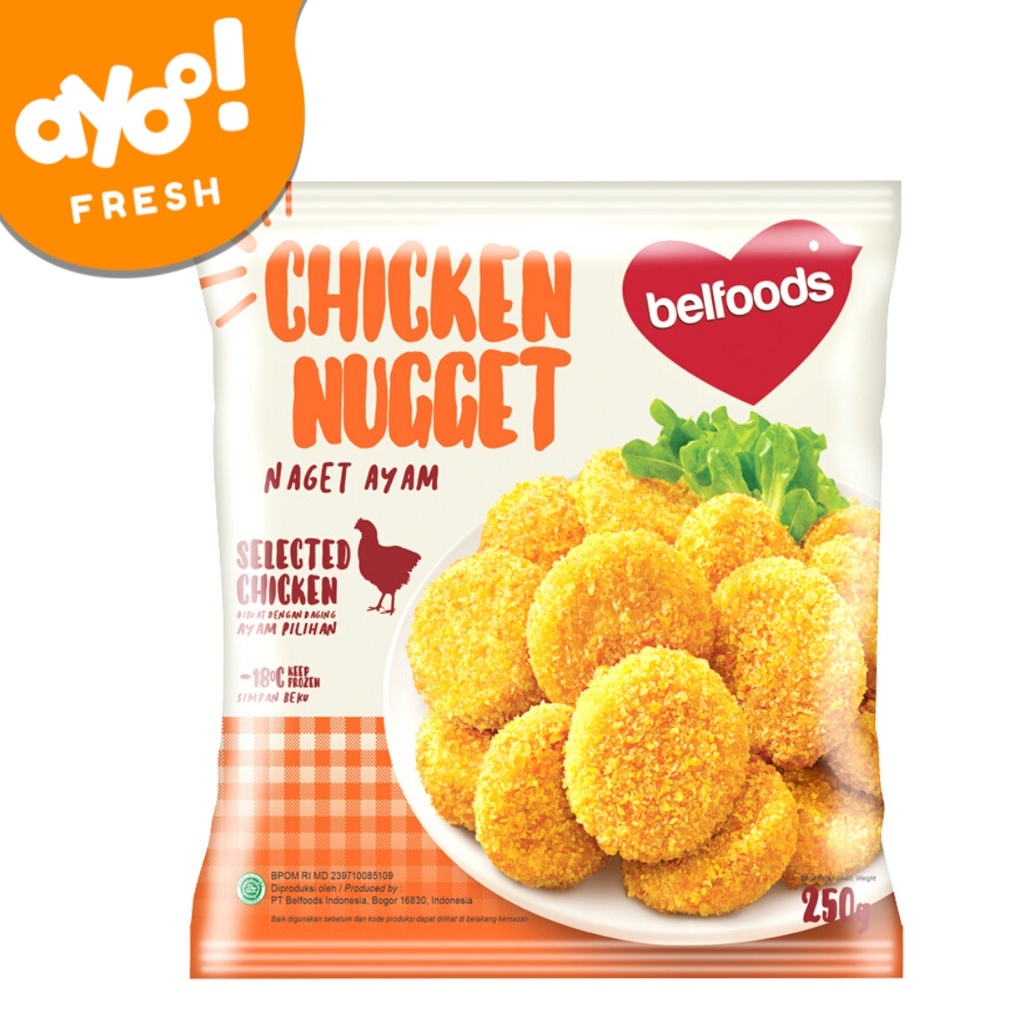 Jual Belfoods Favorite Chicken Nugget 250 g Pack | Shopee Indonesia