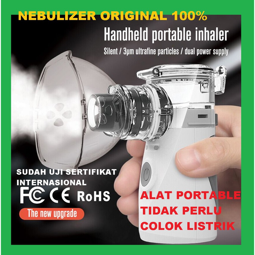 Jual Nebulizer Portable Mesh Alat Nebu Uap Bantu Pernafasan Asma Bayi ...