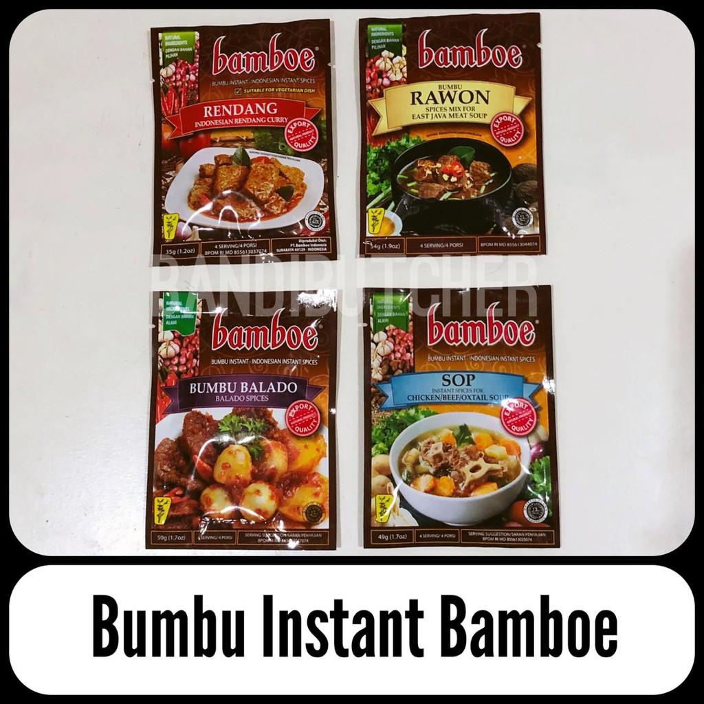 Jual Bumbu Bamboe - Rendang Rawon Balado Sop Bumbu Instant Bamboe ...