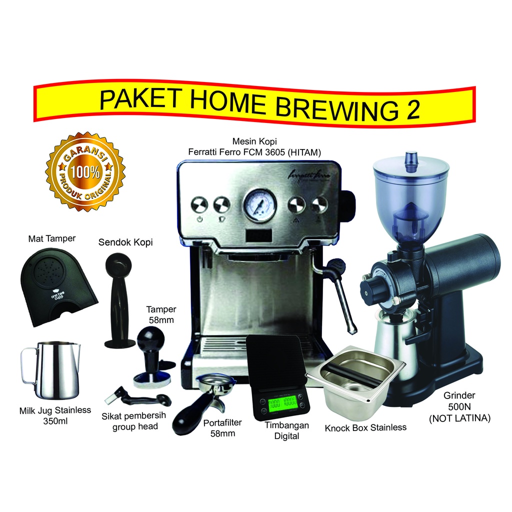 Jual Paket Home Brewing 2 (FCM3605 + GRINDER 500N) | Shopee Indonesia