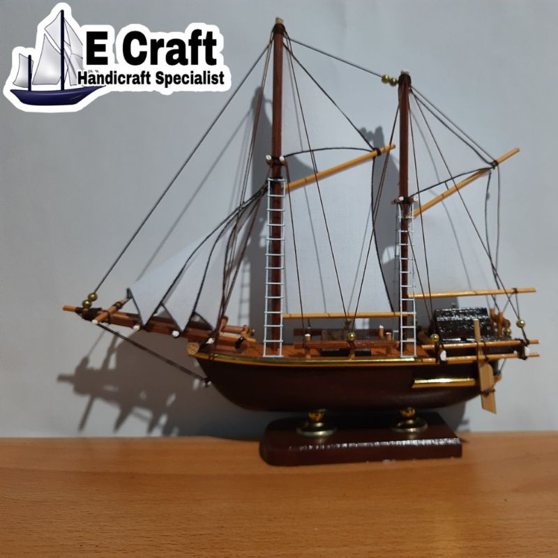 Jual Miniatur Kapal Layar Pinisi Klasik Ukuran 25 CM | Shopee Indonesia
