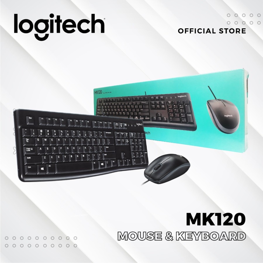 Jual Logitech Mk120 Combo Keyboard Mouse Usb Shopee Indonesia