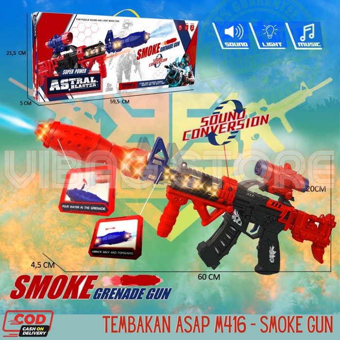Jual [ BRO1385 ] Smoke Grenade Gun, Senapan mainan yang bisa berasap ...