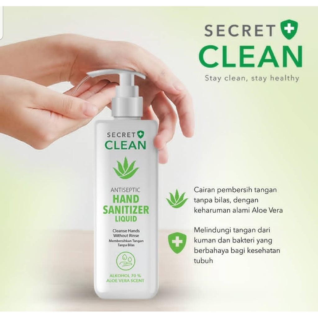 Jual SECRET CLEAN ANTISEPTIC SANITIZER CAIR 500 ML | Shopee Indonesia