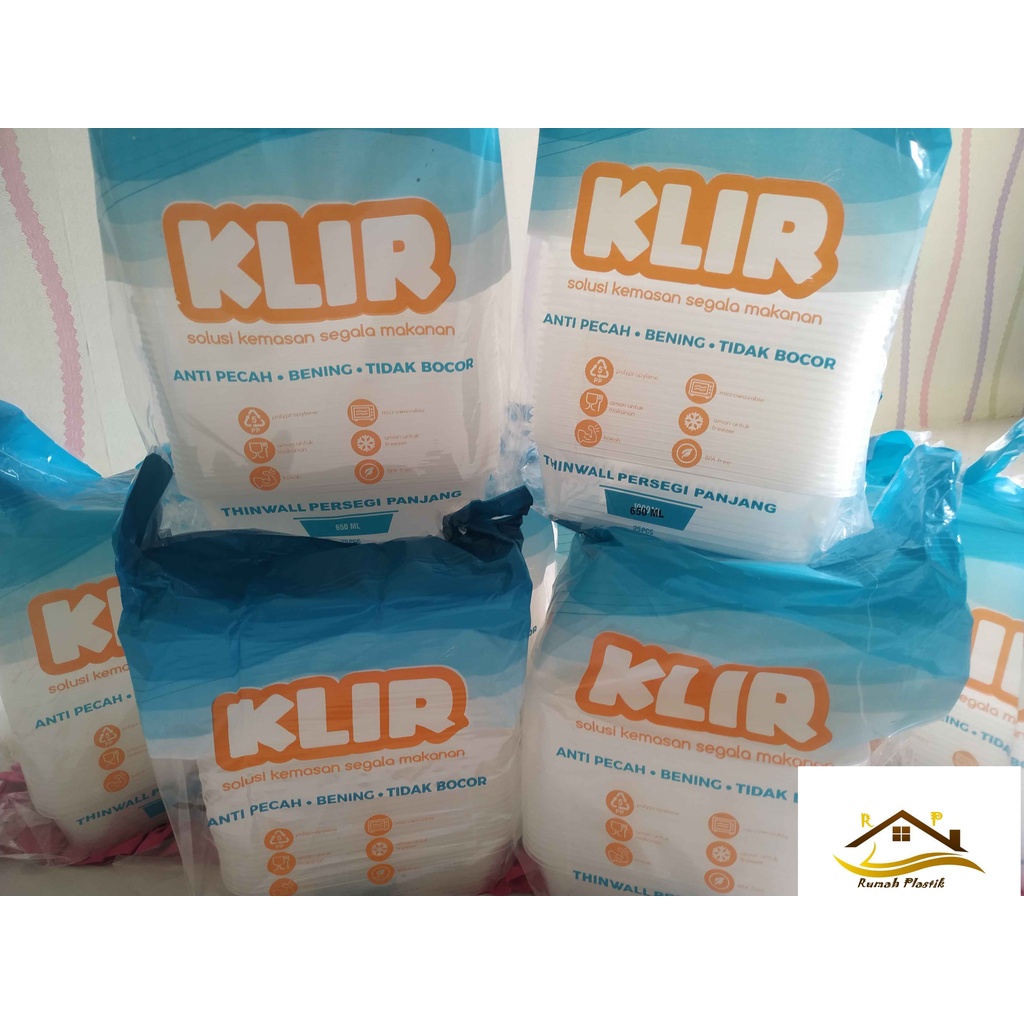 Jual Thinwall 650ml/food container/ tempat penyimpanan makanan bening ...